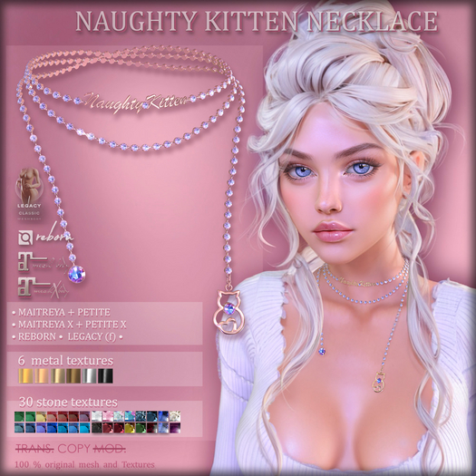 Second Life Marketplace - *AvaWay* NAUGHTY KITTEN Necklace
